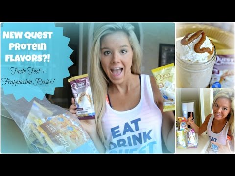 NEW QUEST PROTEIN POWDERS: Taste Test + Healthy Frappuccino Recipe!