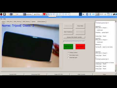EMG & Computer Vision Classification using MYO ArmBand & USB Camera with Raspberry-Pi Python GUI