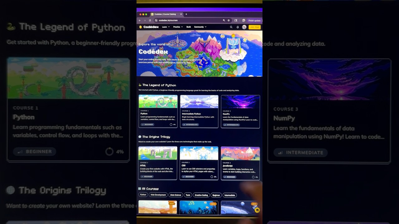 Learning programming like game #programming #python #coding