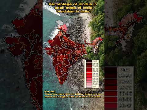 Percentage of Hindus in India 🇮🇳🕉️