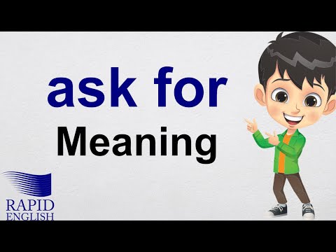 ASK FOR Meaning with Example in Hindi | Rapid English