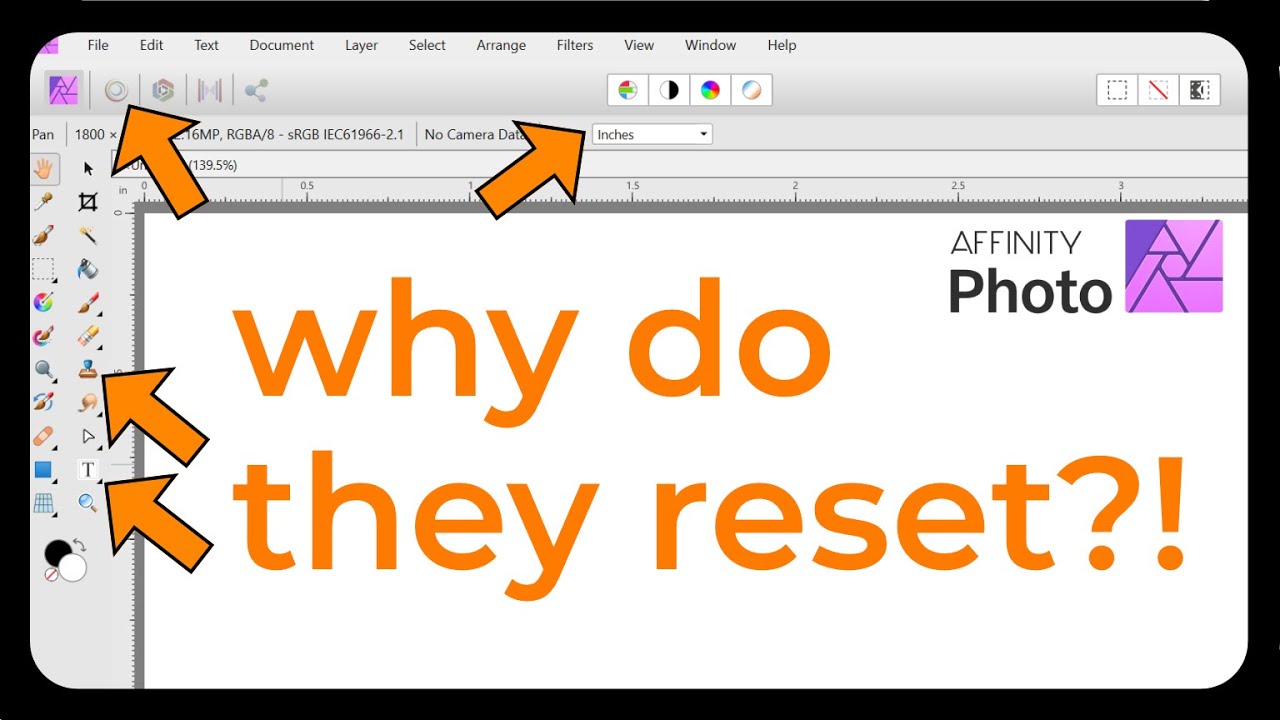 Change these settings EVERY TIME you open Affinity Photo