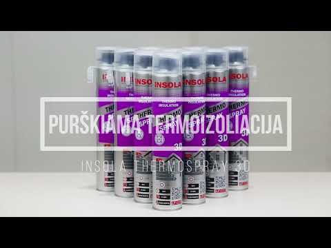 Purškiama termoizoliacija INSOLA Thermo Spray 3D, 850 ml (12 vnt.) kaina | pigu.lt