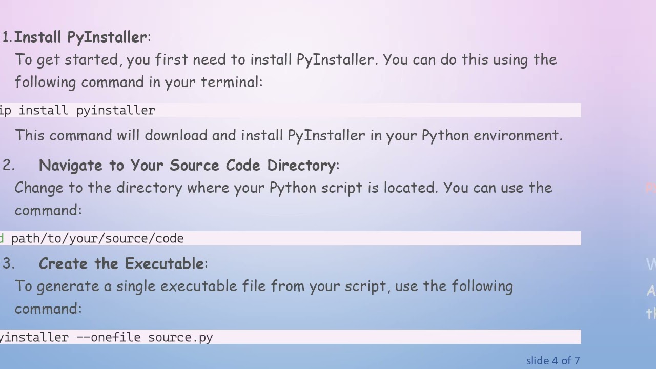 Create a Single Executable File from Your Python Code in 2020
