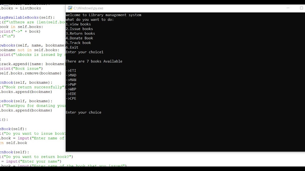 Simple Library Menu In Python With Source Code | Source Code & Projects