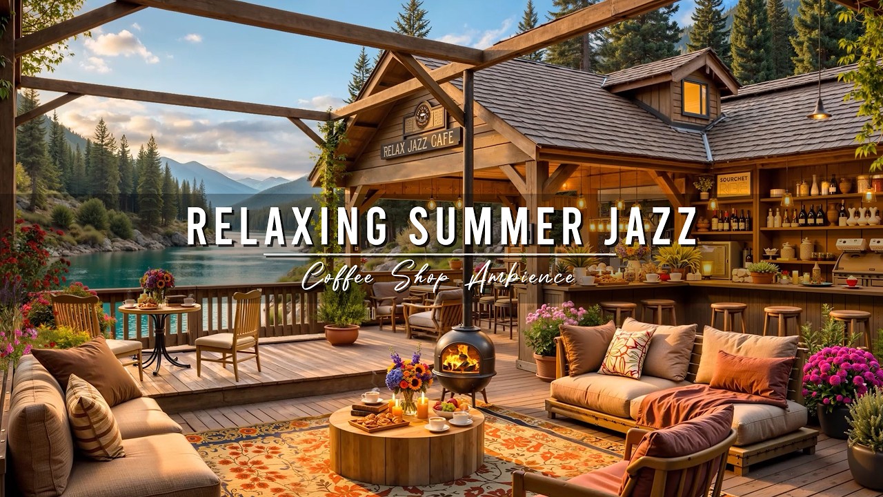 Good Mood with Soft Summer Jazz Music 🌞 Outdoor Cafe Ambience with Relaxing Jazz Background Music