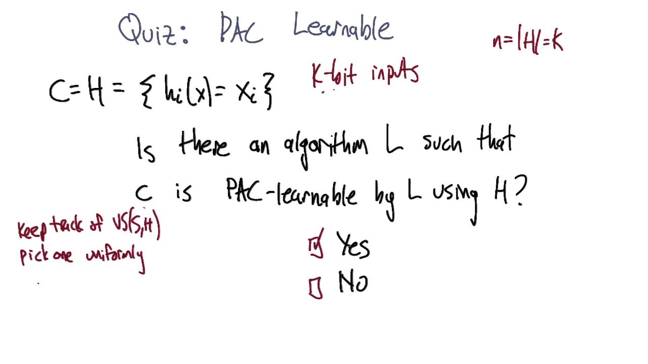 PAC Learnable Quiz Solution - Georgia Tech - Machine Learning
