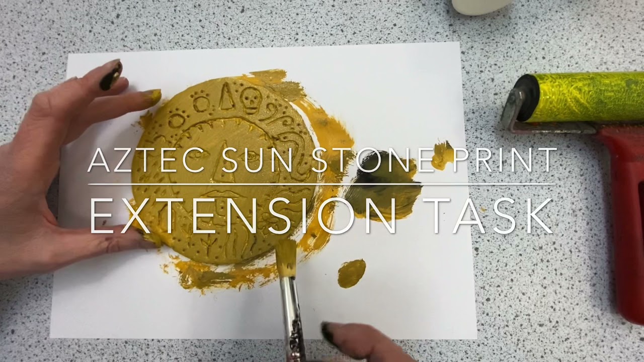 Aztec Sun Stone Print- Extension task