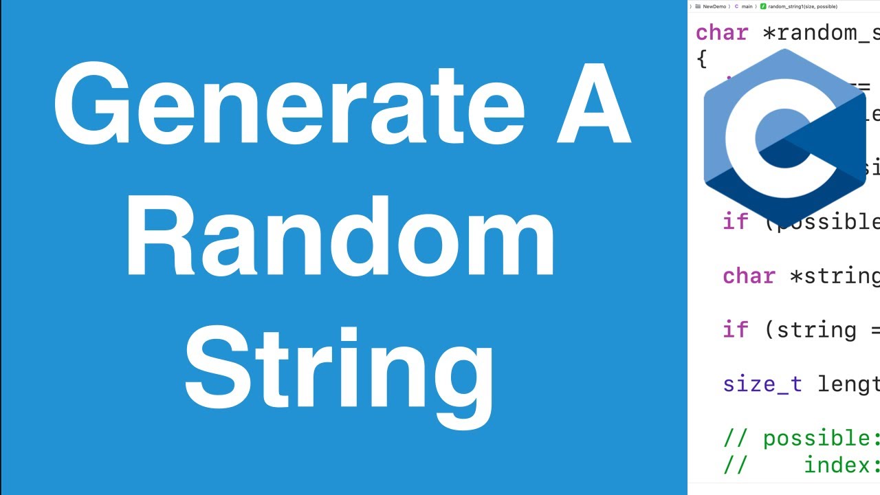 Generate A Random String | C Programming Example