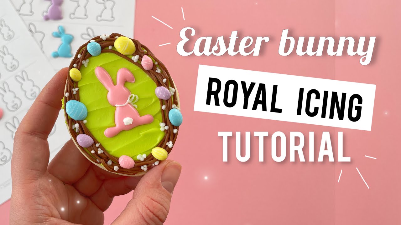 Easy Easter bunny cookie decorating tutorial