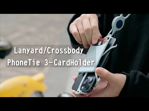 Move With Phone【Lanyard / Crossbody PhoneTie 3-CardHolder】|Bone