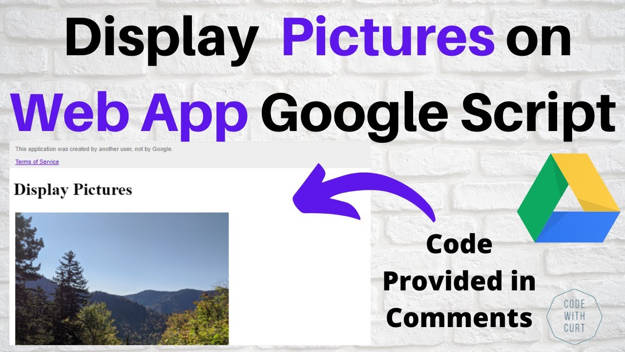 Display Pictures on Web App using Google Apps Script