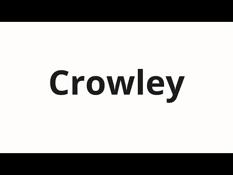 How to pronounce Crowley