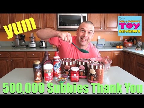 500k Subscriber Huge Ice Cream Sundae YouTube Thank You Video | PSToyReviews