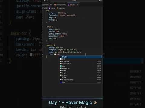 These 3 Hover Effects Using HTML & CSS Look INSANE! 😳🔥|Day-1 #shorts #100DaysOfWebMagic