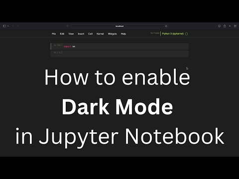 How to change themes in Jupyter Notebooks and Python - Dark Mode | Видео