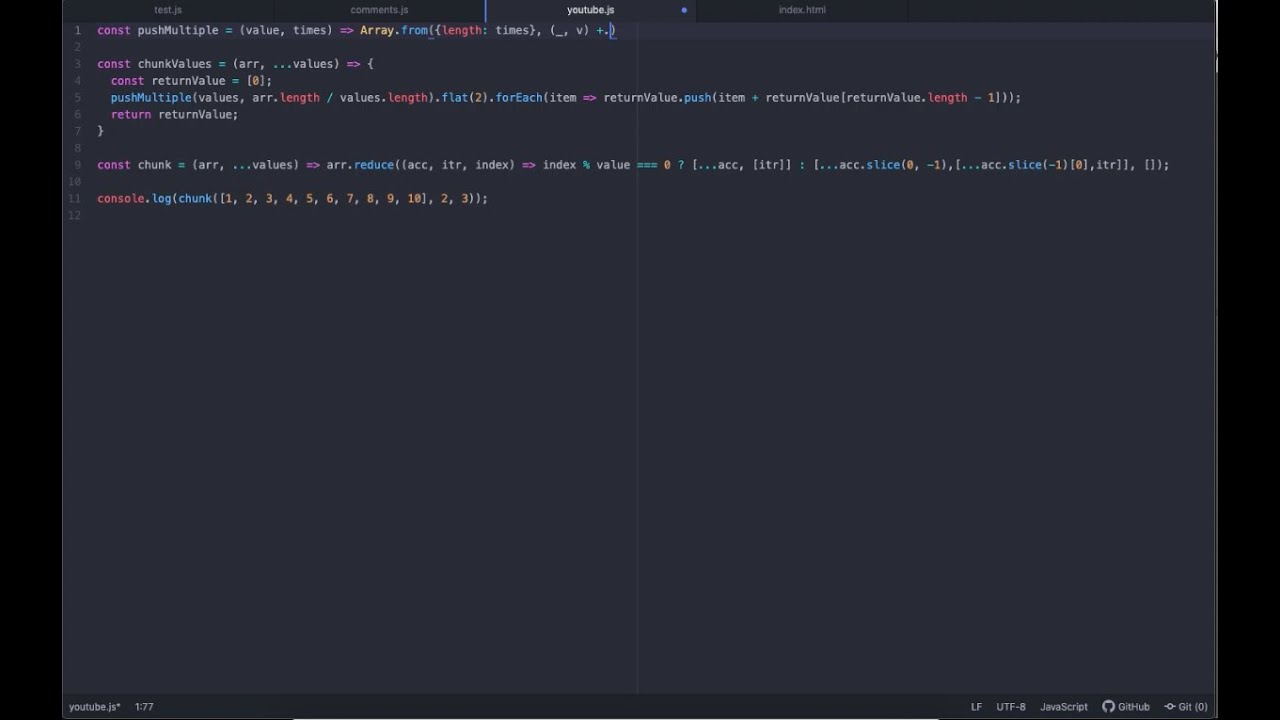 Expanding the lodash chunk function