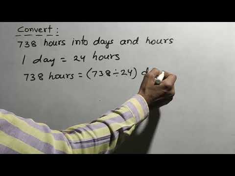 Convert - hours into days and hours.