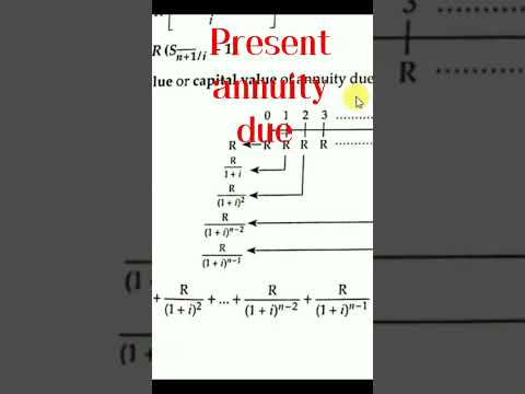 present value of annuity due