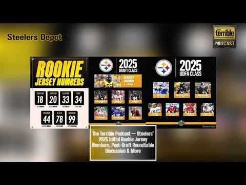 The Terrible Podcast — Steelers 2025 Initial Rookie Jersey Numbers, Post-Draft Roundtable Discussion