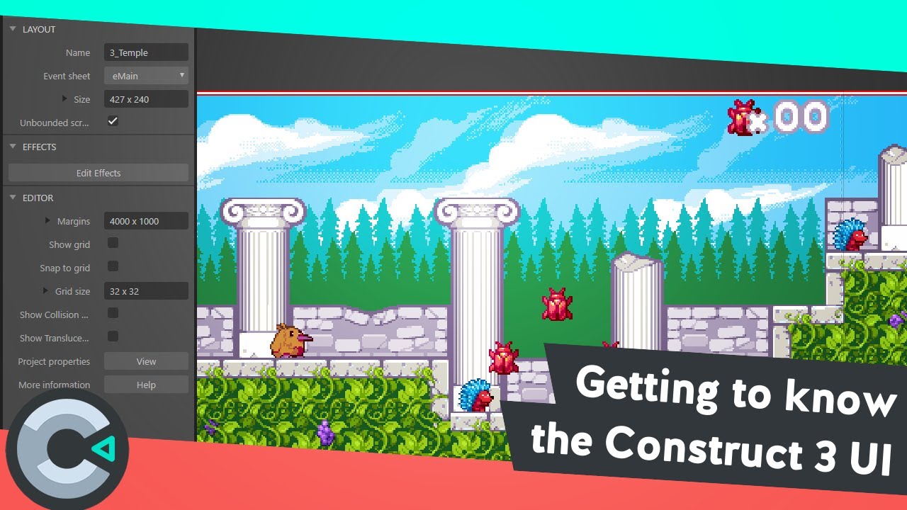 Getting to know Construct 3 | The User Interface