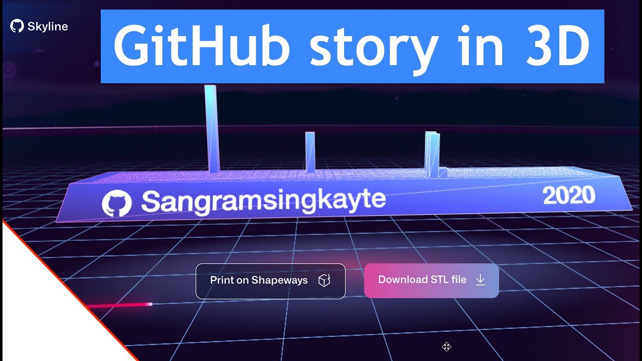 GitHub Skyline: Explore Your GitHub Journey with a Stunning 3D Model Visualization