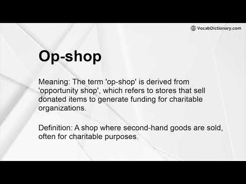 Op-shop Meaning