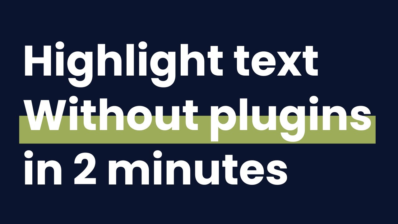 Highlight Text on Elementor Without Plugins