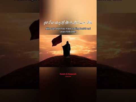 Surat Al-Baqarah²⁷⁵-²⁷⁶ Those who swallow usury cannot rise up save as he ariseth whom