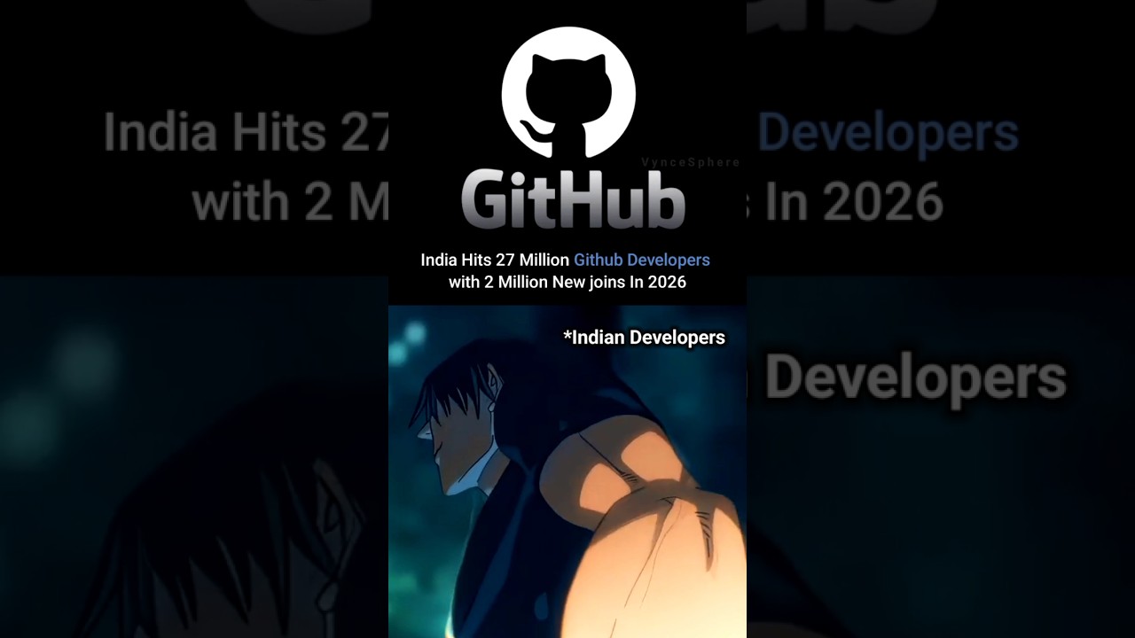 India Hits 27 Million GitHub Developers 🚀 #tech #github #india #coding
