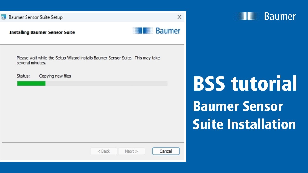 Baumer | Baumer Sensor Suite Software | Installation