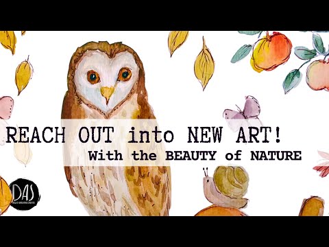 Whimsical Owl in Magical Forest - NEW easy watercolor painting tutorial for beginners and fun!