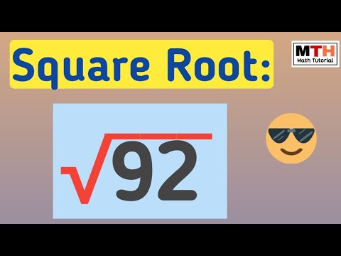 How to simplify square root of 92 | Root 92