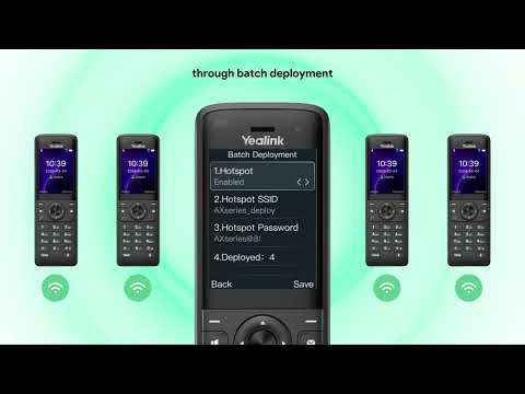Yealink AX83H Cordless WiFi 6 VoIP/SIP Phone, 4-Lines w/ 2.4-Inch ...