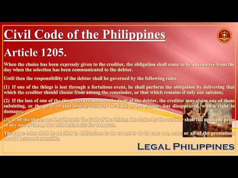 Civil Code of the Philippines, Article 1205