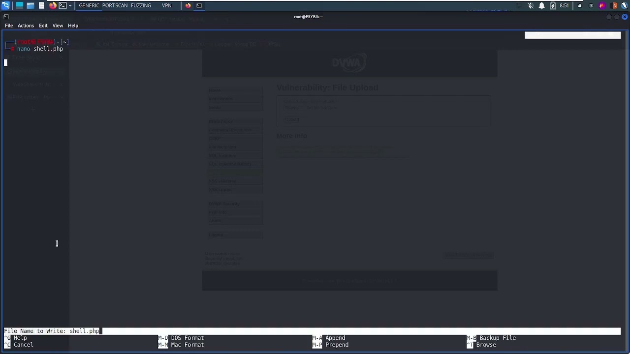 5  Creating and using a PHP web shell