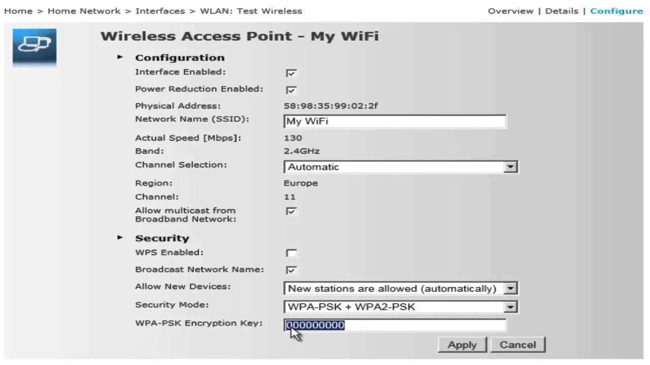 Technicolor Router: Wireless Settings