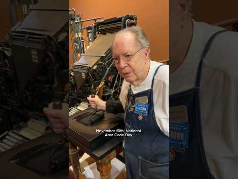Letterpress printing the area code for Sacramento for National Area Code Day (November 10)