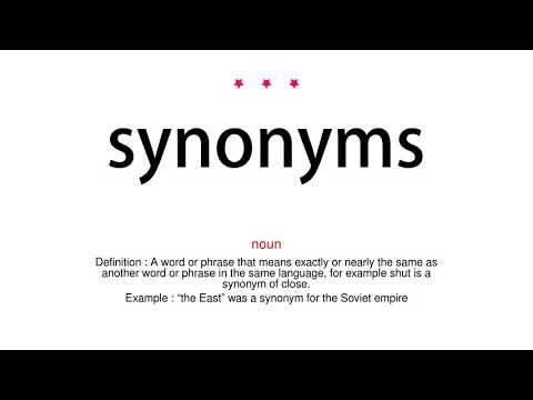 How to pronounce synonyms - Vocab Today