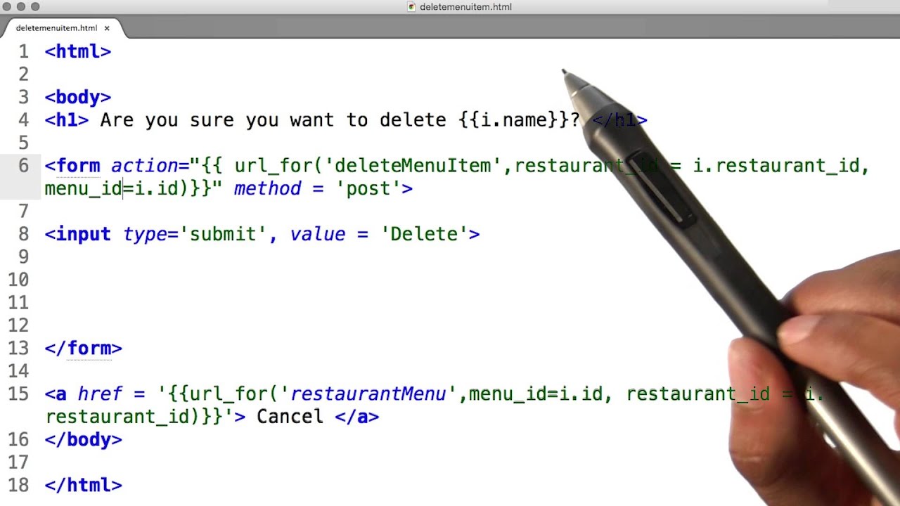 Delete Menu Item - Full Stack Foundations