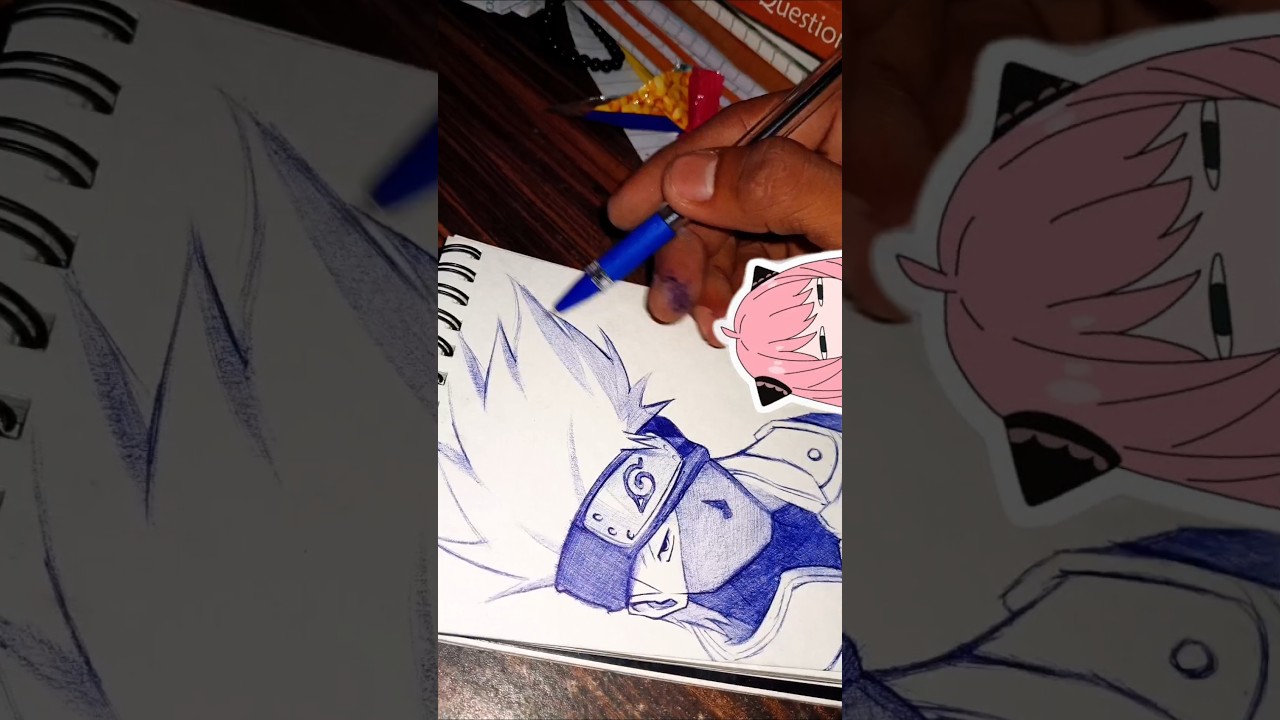Kakashi sketch with only pen 🔥