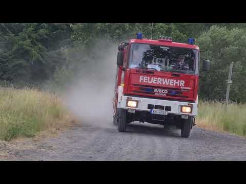 Feuerwehr Niestetal Waldbrand Kaufungen 14.06.2023