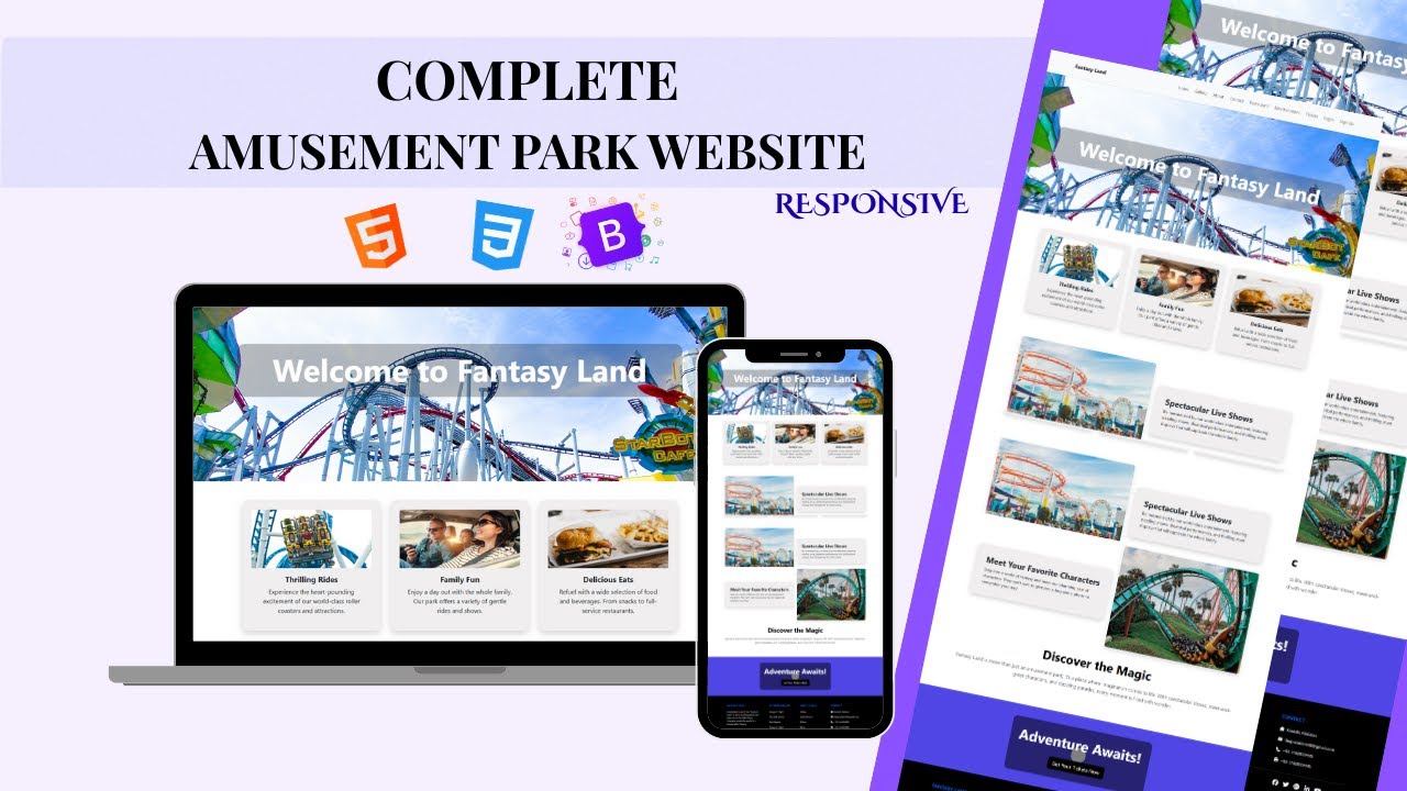 Complete Responsive Website Using BOOTSTRAP 5 | Website tutorial