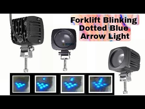 FORKLIFT LED SAFETY WARNING LIGHT WITH SEQUENTIAL FLASHING BLUE ARROW LIGHT (HIS-FLWS-003F)