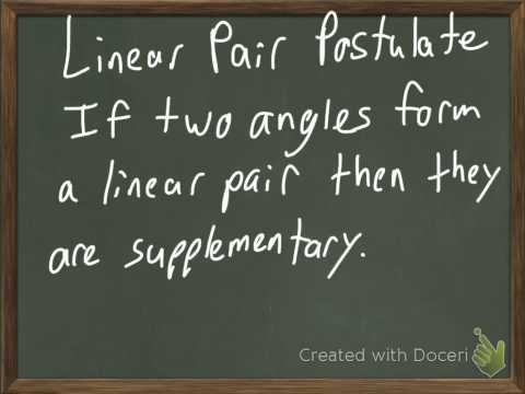 Vertical Angles and Linear Pairs Definitions