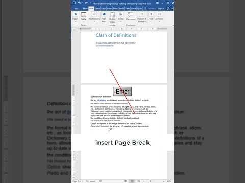 Insert Page Break in MS Word Document | JCC Tangi