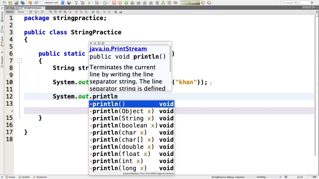 6.9 : Practising String Methods (Part 2) — [Abdul Bari] Java Course