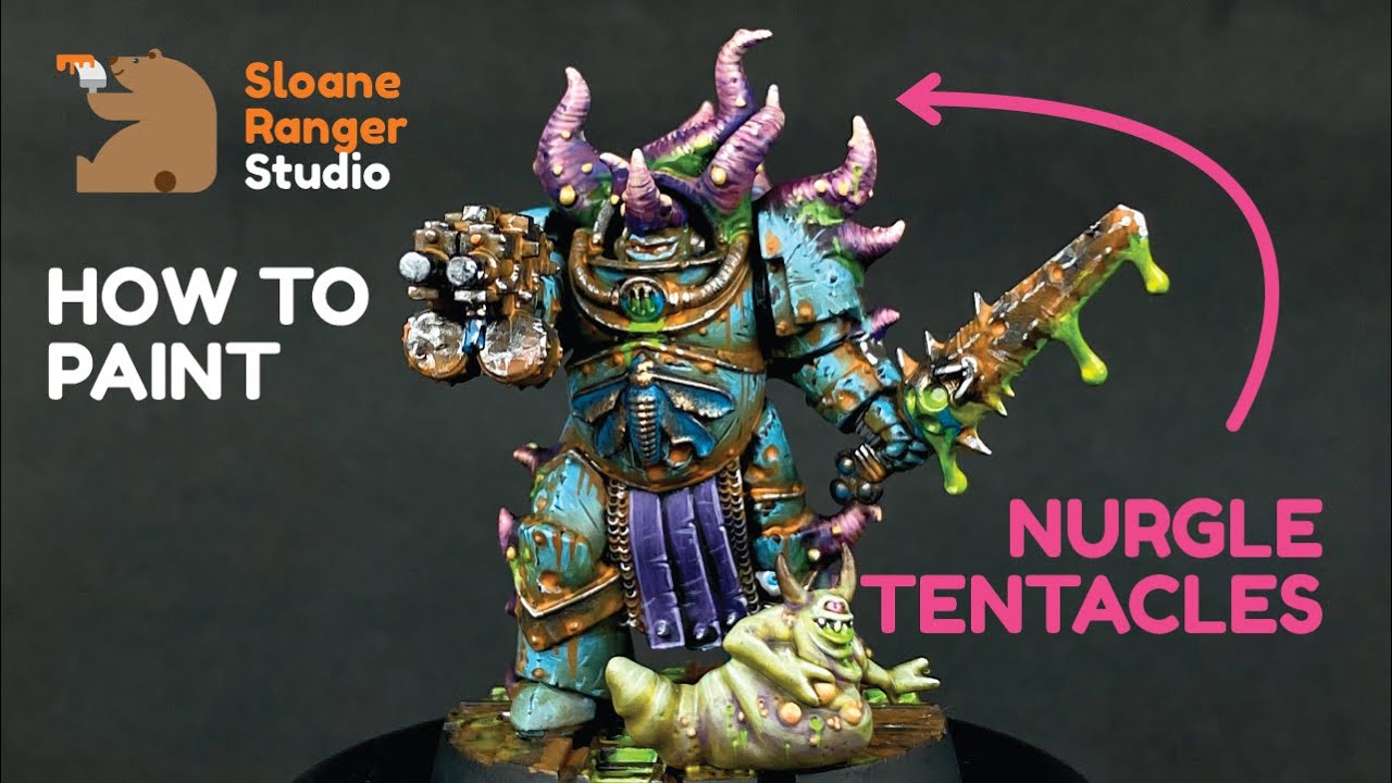 How to paint Nurgle Tentacles - Warhammer Miniatures painting tutorial