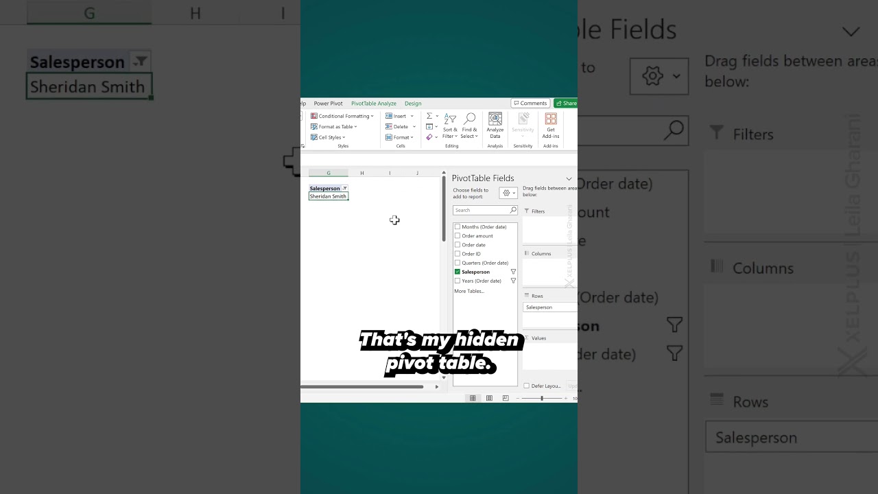 Cool Excel Trick Use Slicer Buttons With A Hidden Pivot Table