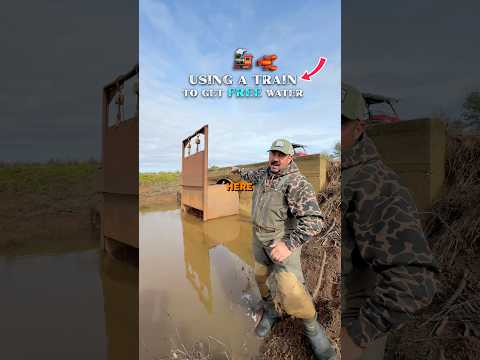 Using a Train To Get Free Water For Crawfish Ponds